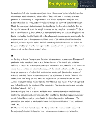 A Society A Sociological Interpretation Of Animal Farm (George Orwell ...