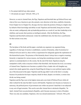 A Society A Sociological Interpretation Of Animal Farm (George Orwell ...