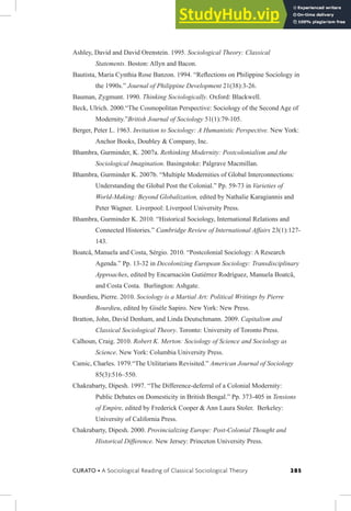 A Sociological Reading Of Classical Sociological Theory | PDF