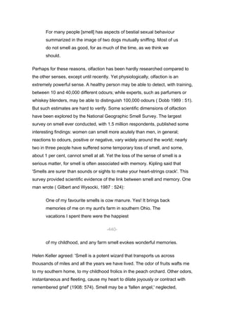 A sociology of smell | PDF