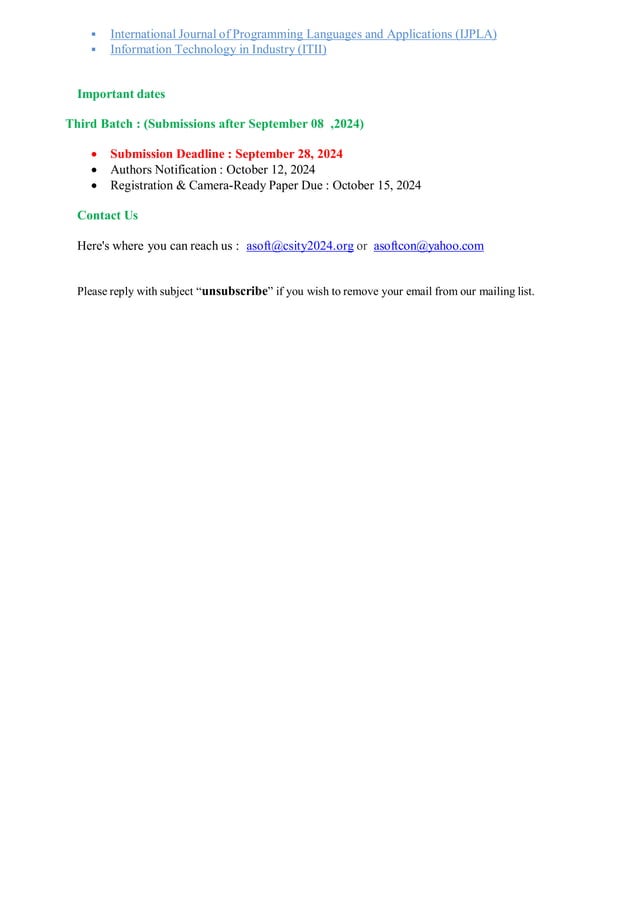 5th International Conference on Advances in Software Engineering (ASOFT 2024) | PDF | Computer ...