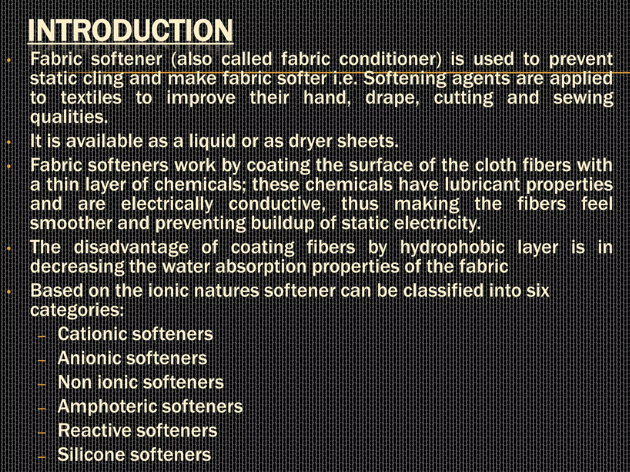 Textile Softener Characteristics | PDF