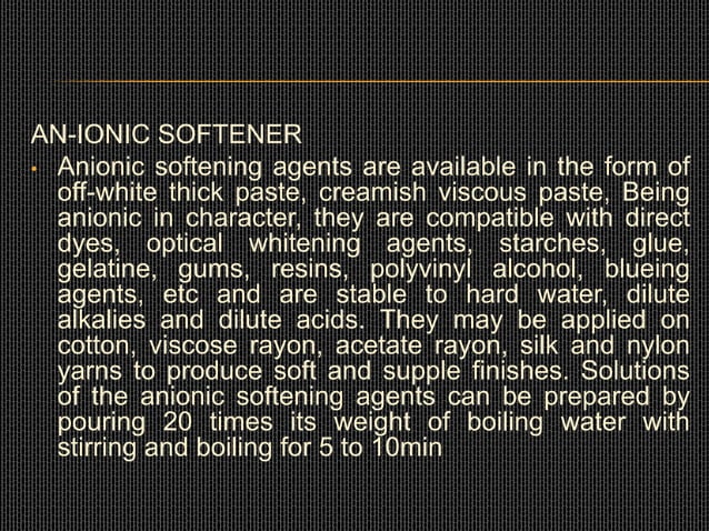 Textile Softener Characteristics | PDF | Candle and Soap Making | Arts ...