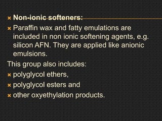 Textile Softener Characteristics | PDF