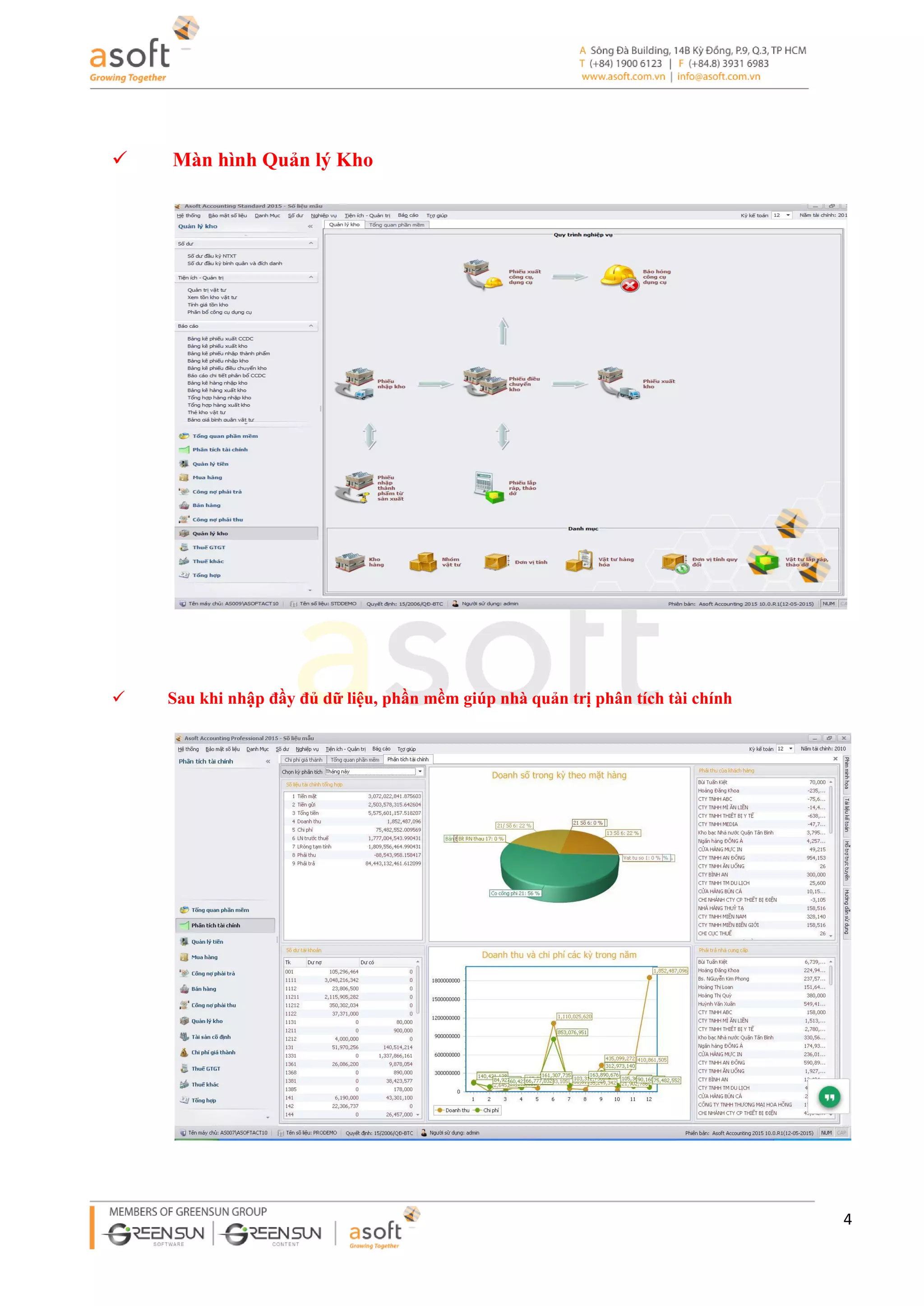 Asoft gioi thieu asoft accounting 2015 | PDF