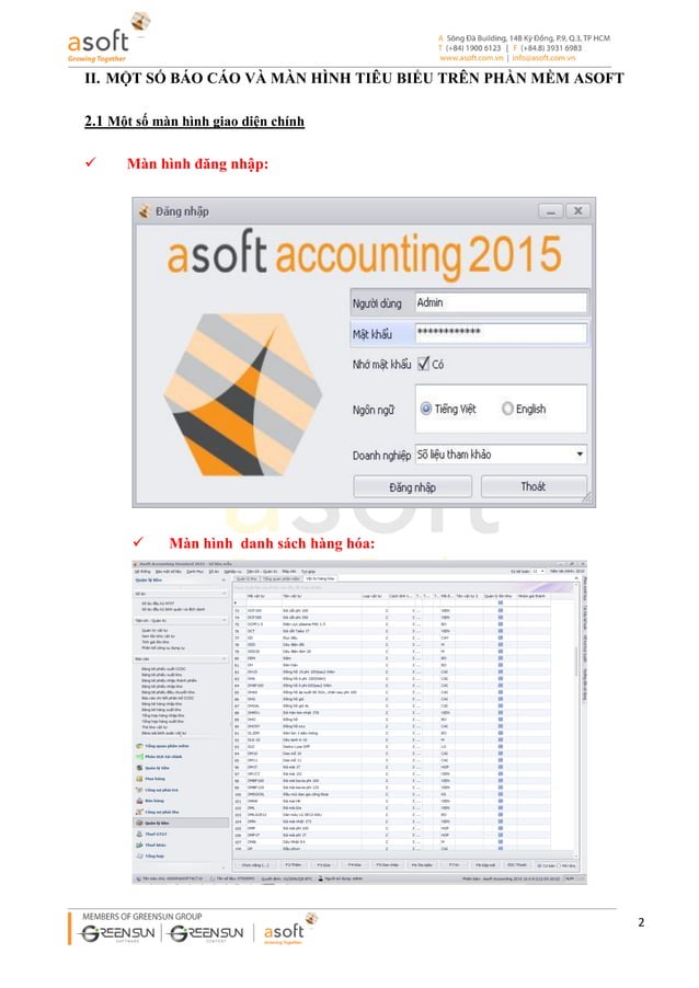 Asoft gioi thieu asoft accounting 2015 | PDF