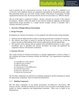 A Software Environment For The Design Of Organizational Structures | PDF