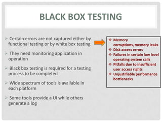 A software monitoring framework for quality verification | PPTX ...