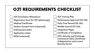 A&S OJT Policy, Procedure, and Guidelines for Students_Presentation ...
