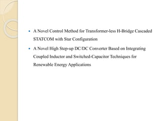 IEEE electrical projects using Matlab/Simulink software | PPTX