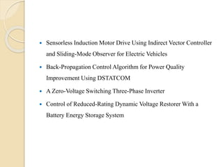 IEEE electrical projects using Matlab/Simulink software | PPT