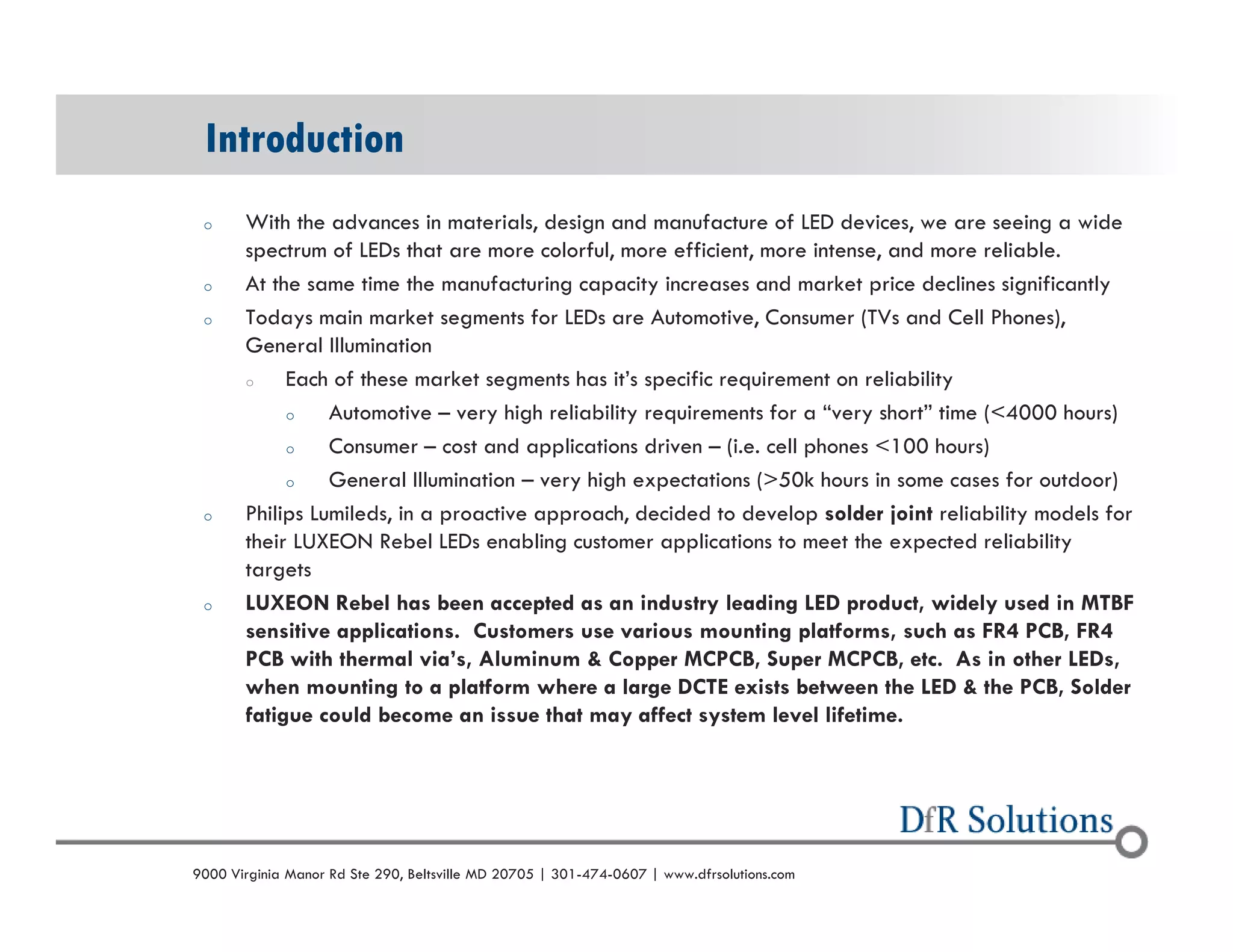 A solder joint reliability model for the philips lumileds luxeon rebel ...