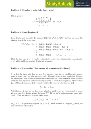 A Solution Manual For A First Course In Probability | PDF