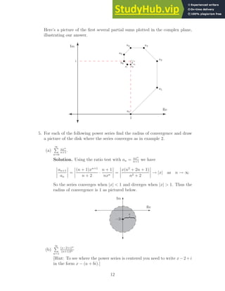 A Solutions To Exercises On Complex Numbers | PDF