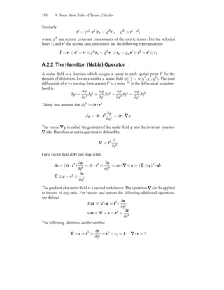 A some basic rules of tensor calculus | PDF