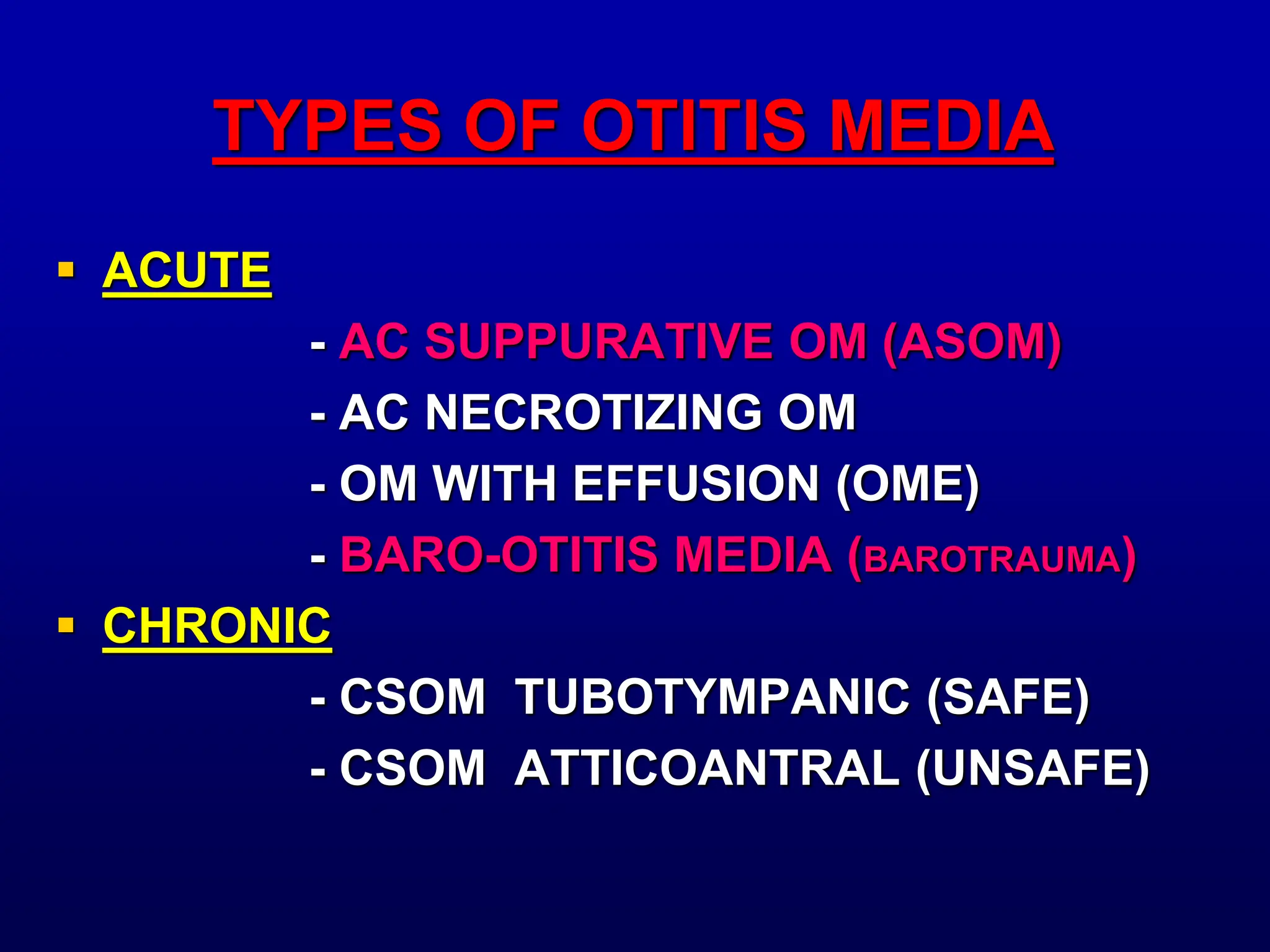 ACUTE SUPPURATIVE OTITIS MEDIA FOR UNDERGRADUATES | PPT