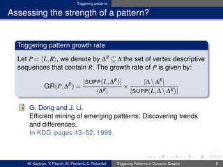 Triggering patterns of topology changes in dynamic attributed graphs | PPT