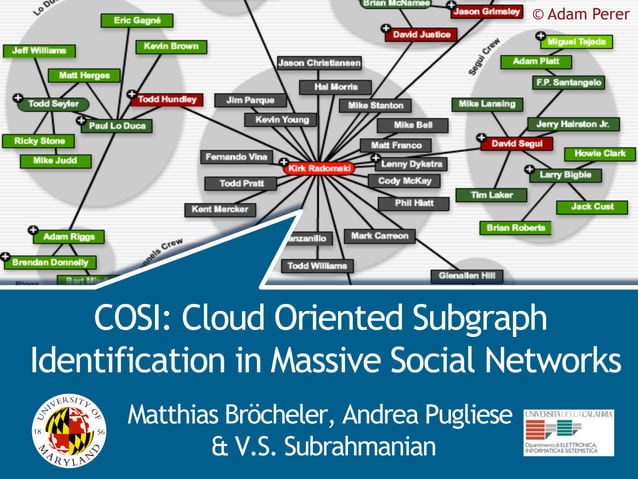 COSI: Cloud Oriented Subgraph Identification in Massive Social Networks | PPT