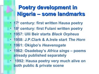 A song out of the bag: the Publishing of Igbo Poetry in Nigeria | PPT