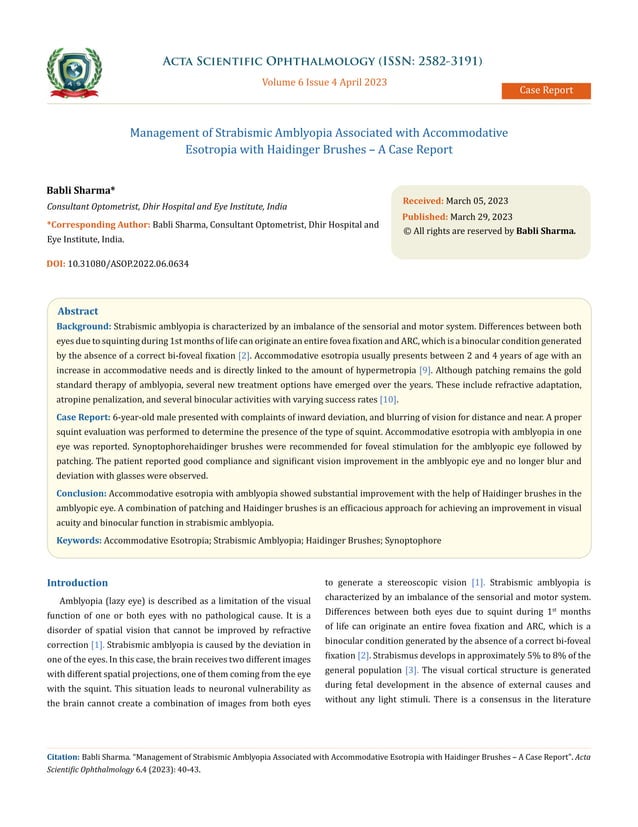 ASOP-06-0634.pdf | Eye and Vision Conditions | Diseases and Conditions