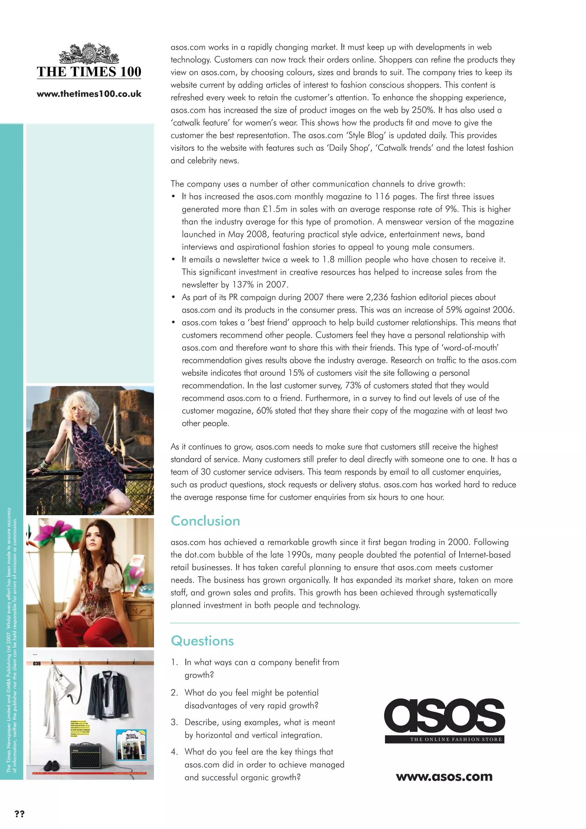 Asos case study retail fashion | PDF