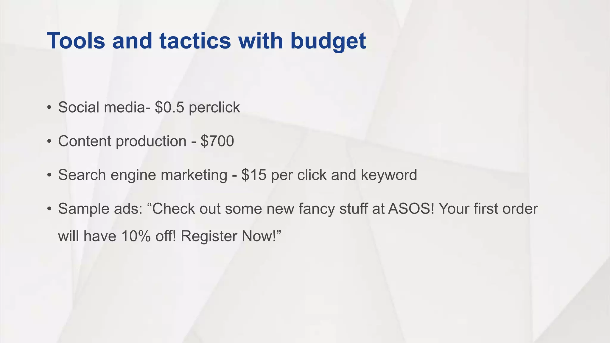ASOS digital marketing strategy | PPTX