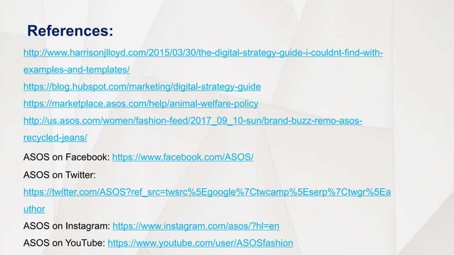 ASOS digital marketing strategy | PPTX