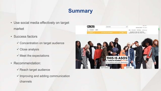 ASOS digital marketing strategy | PPT