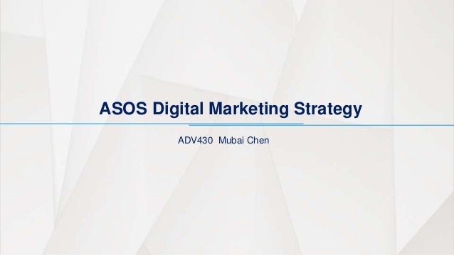 ASOS digital marketing strategy