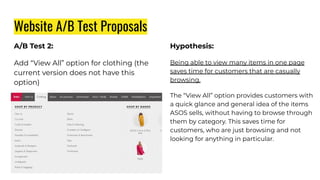 ASOS Marketing Case Study & A/B Testing | PDF