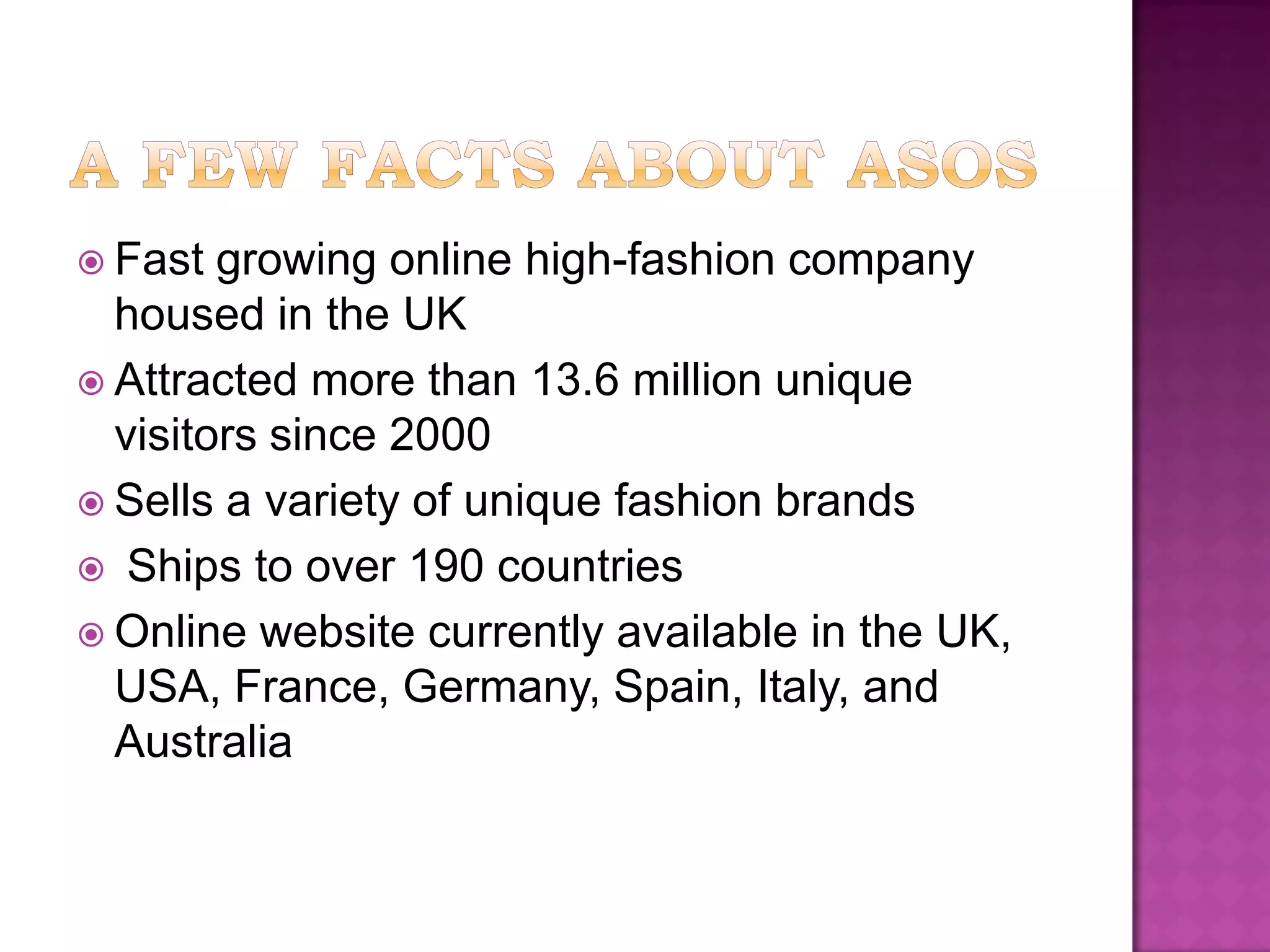 Asos presentation | PPT