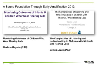 A Sound Foundation 2013 - Speaker Slidecasts | PPTX