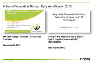 A Sound Foundation 2013 - Speaker Slidecasts | PPTX