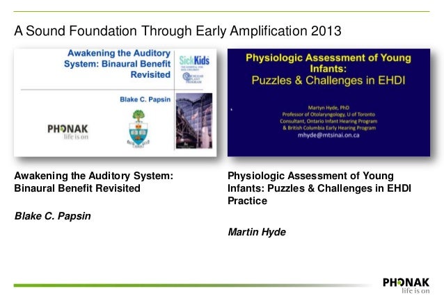 A Sound Foundation 2013 - Speaker Slidecasts
