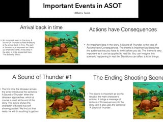 A sound of thunder matrix all tasks | PPT