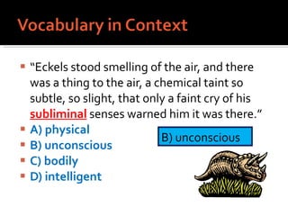 "A Sound of Thunder" Vocabulary | PPT