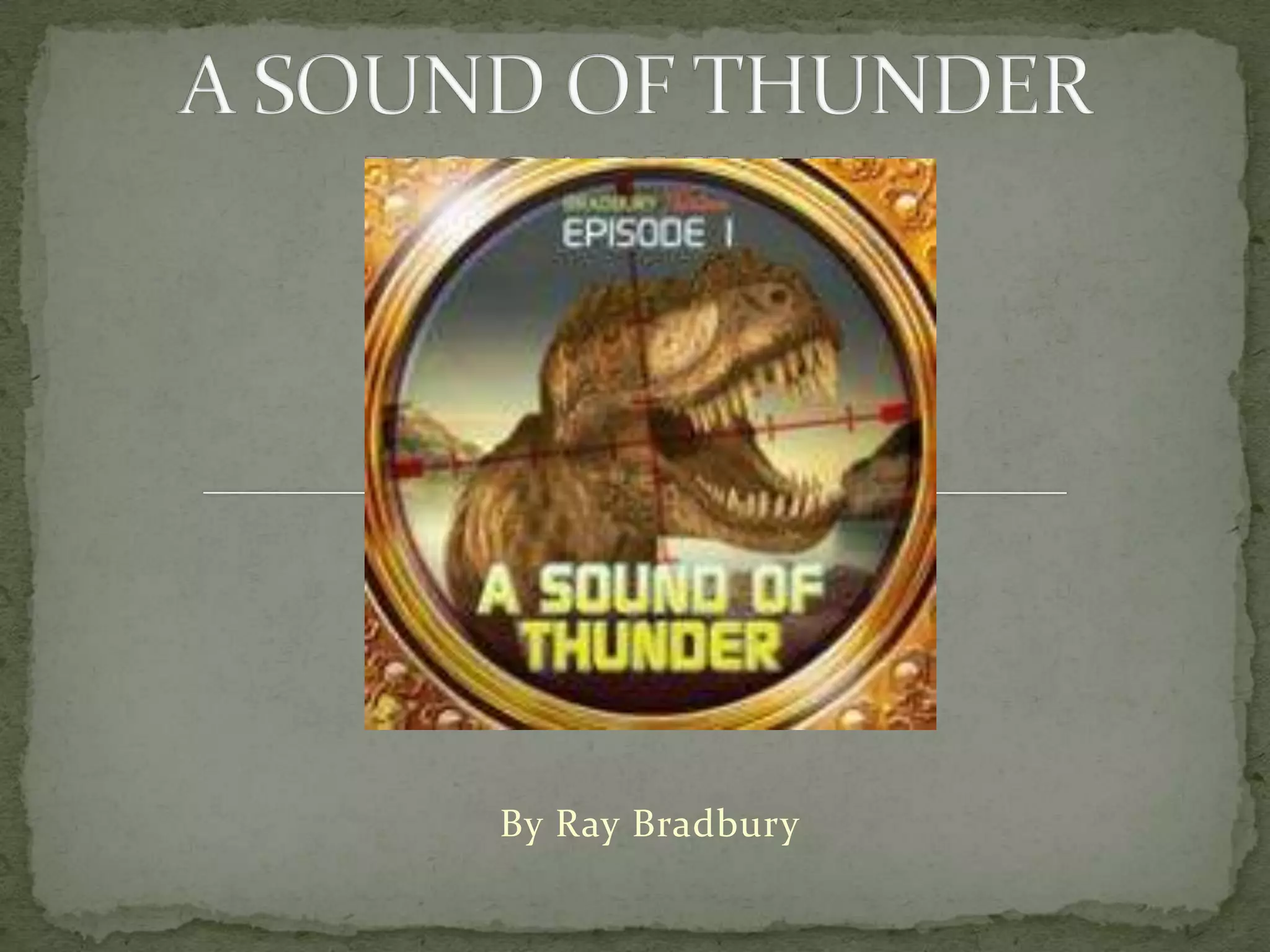 A sound of thunder vocabulary | PPTX