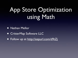 App Store Optimization Using Math | PPT