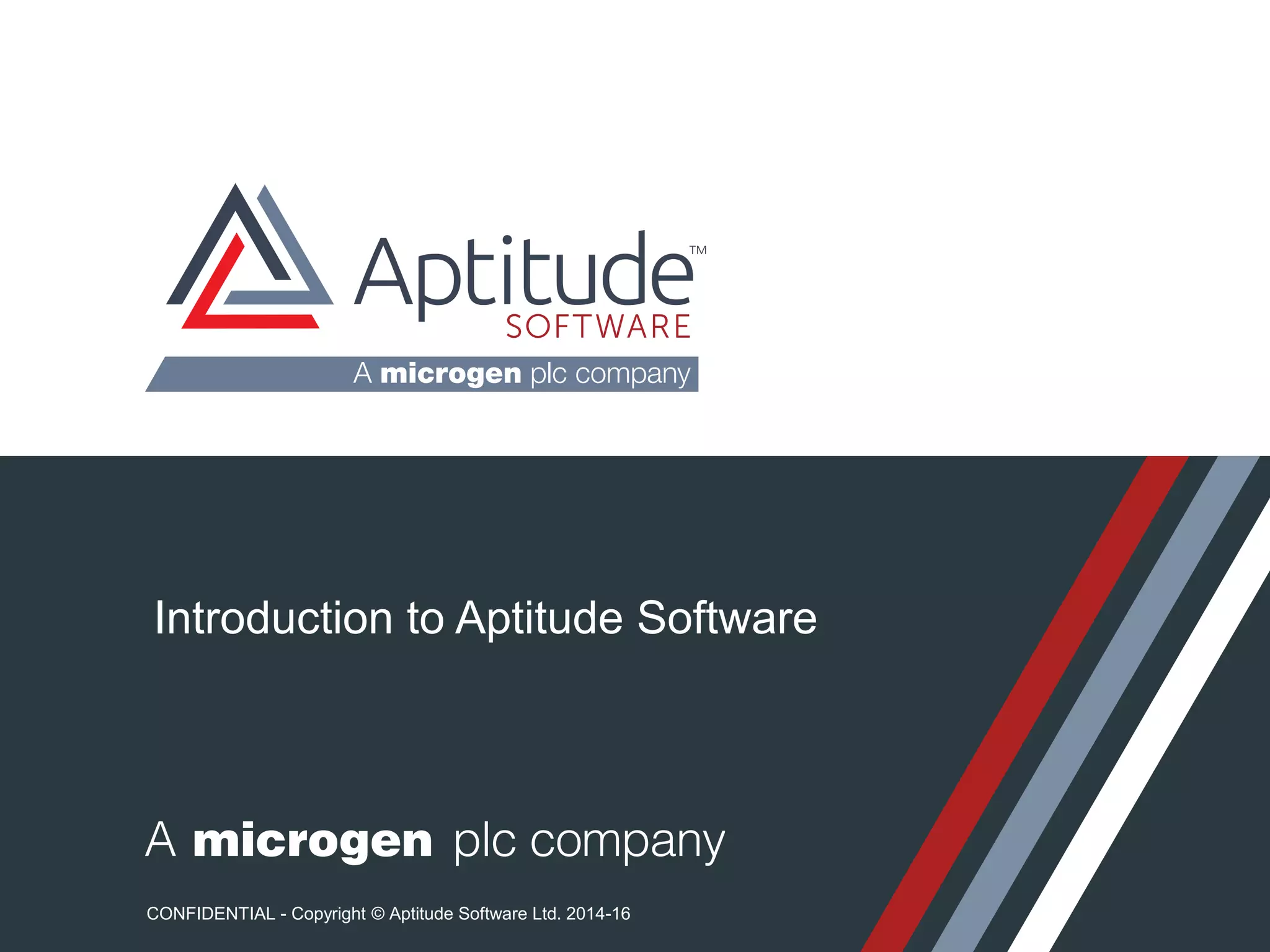Introduction to Aptitude Software | PPTX
