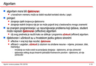 Algoritmi i strukture podataka | PPT