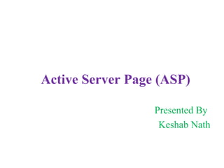 Active Server Page(ASP) | PPT