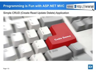 Programming is Fun with ASP.NET MVC | PPT