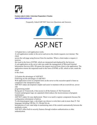 Asp.net+interview+questions+and+answers | PDF