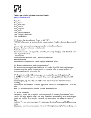 Asp.net+interview+questions+and+answers | PDF