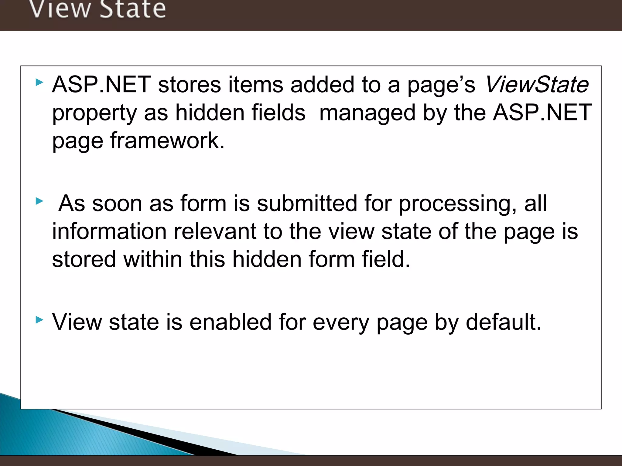 The complete ASP.NET (IIS) Tutorial with code example in power point slide show | PPT