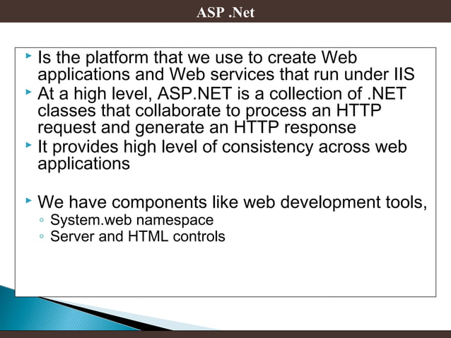 The complete ASP.NET (IIS) Tutorial with code example in power point slide show | PPT | Web ...