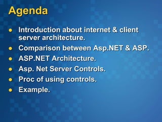 Asp.net server controls | PPT