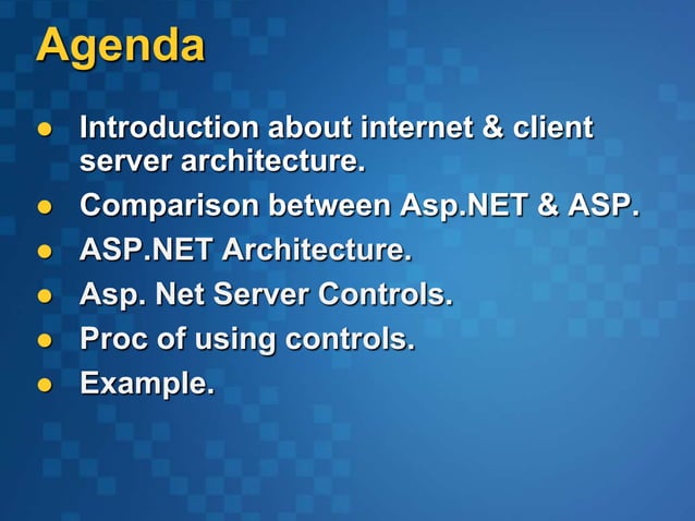 Asp.net server controls | PPT | Web Development | Internet