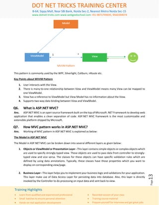 ASP.NET MVC Interview Questions and Answers by Shailendra Chauhan | PDF
