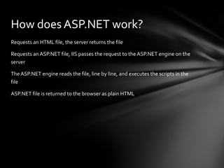 Asp.net Project | PPT | Web Design and HTML | Internet